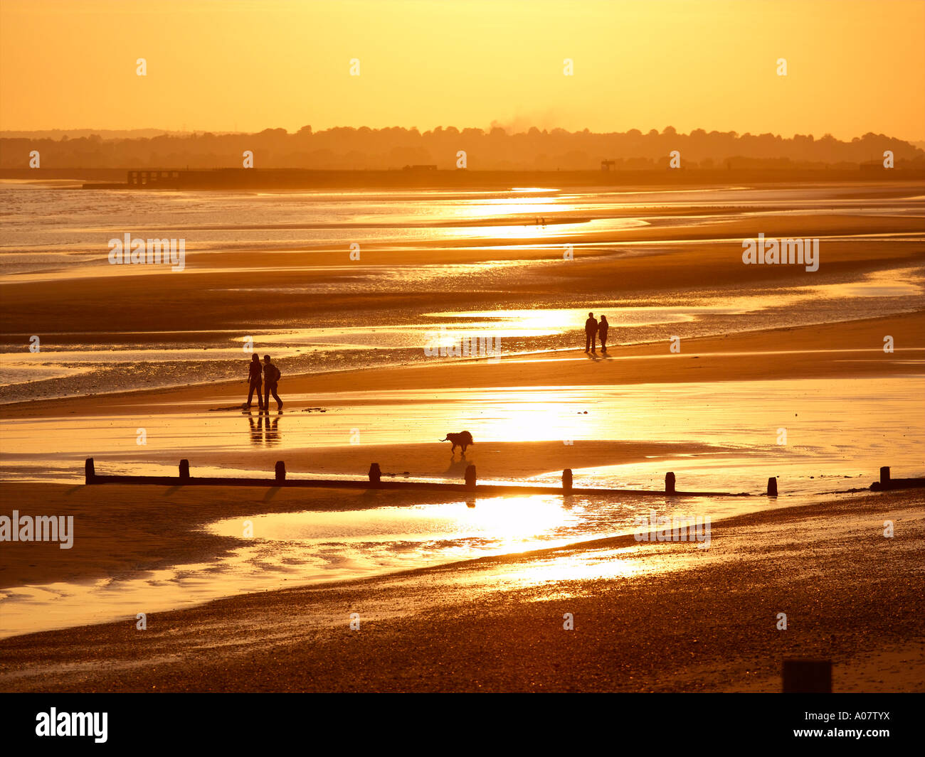 Camber Sands Sunset Stock Photo - Alamy