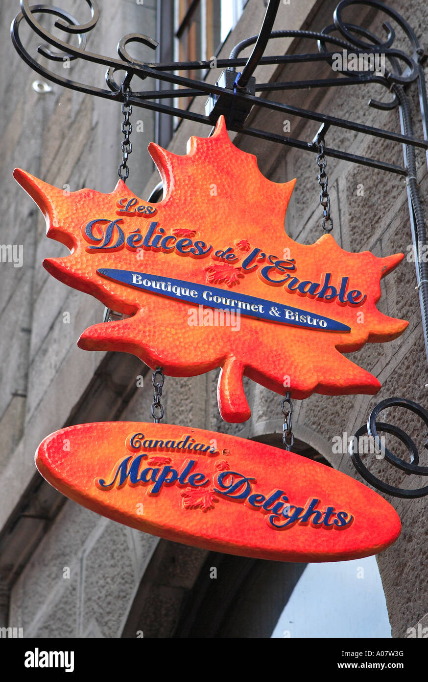 Montreal, Maple Syrup Shop, Vieux-Montreal Stock Photo - Alamy