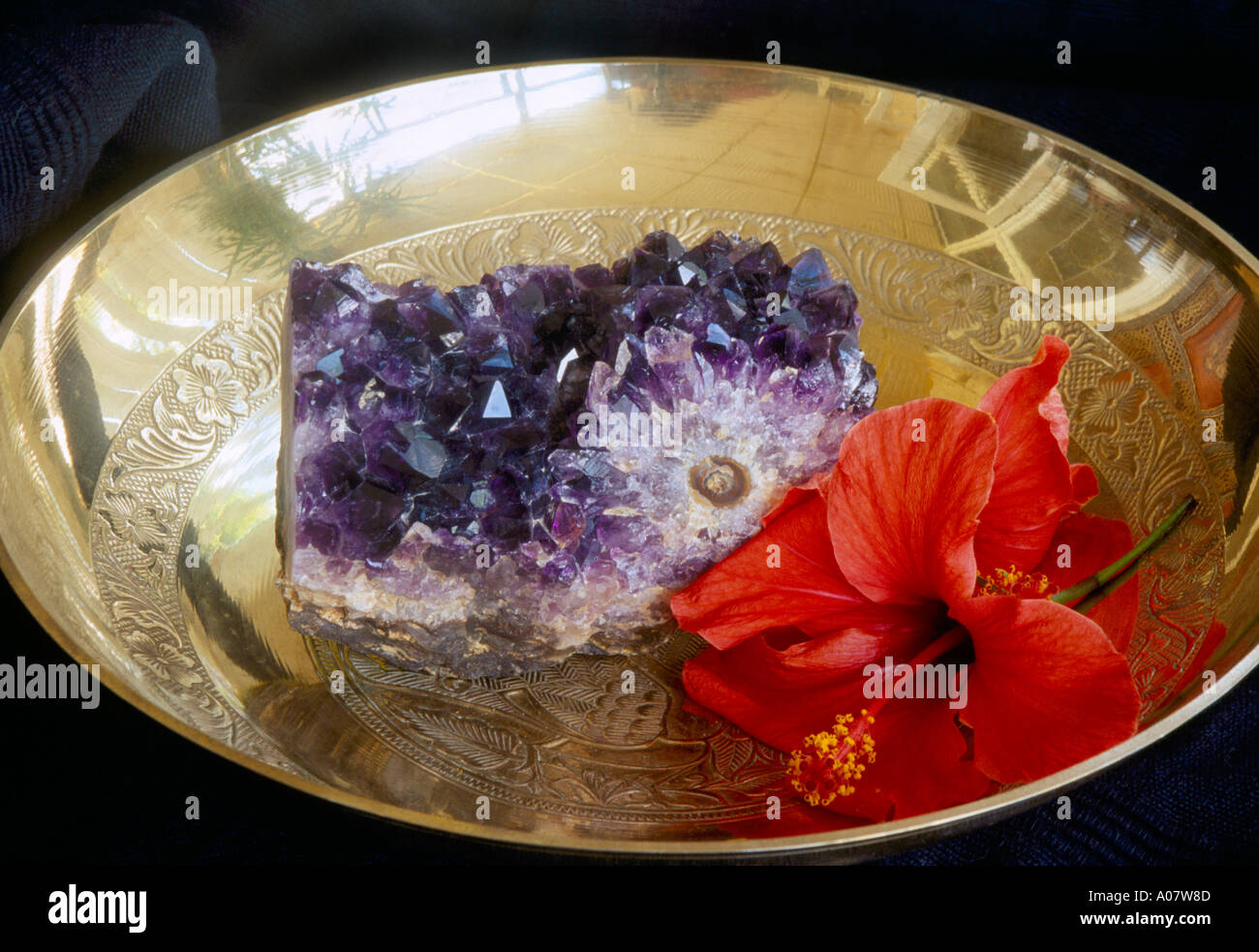 Feng Shui Unpolished Crystal To Anchor Purify Energy Stock Photo - Alamy