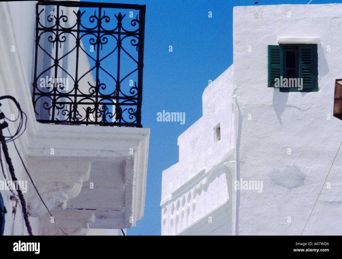 Asilah Morocco Window Balcony Stock Photo - Alamy