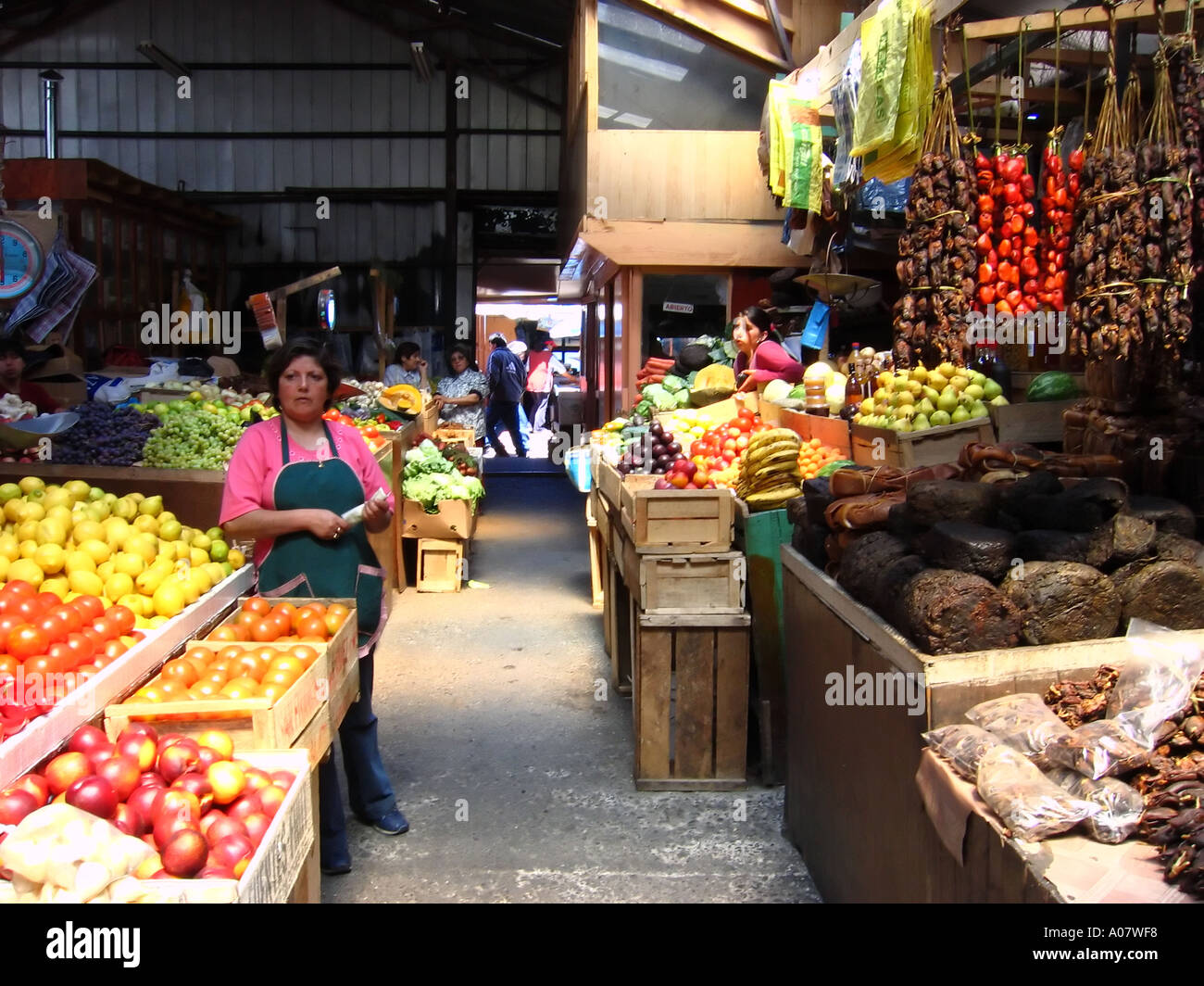 market angelmo puerto montt chile Stock Photo - Alamy