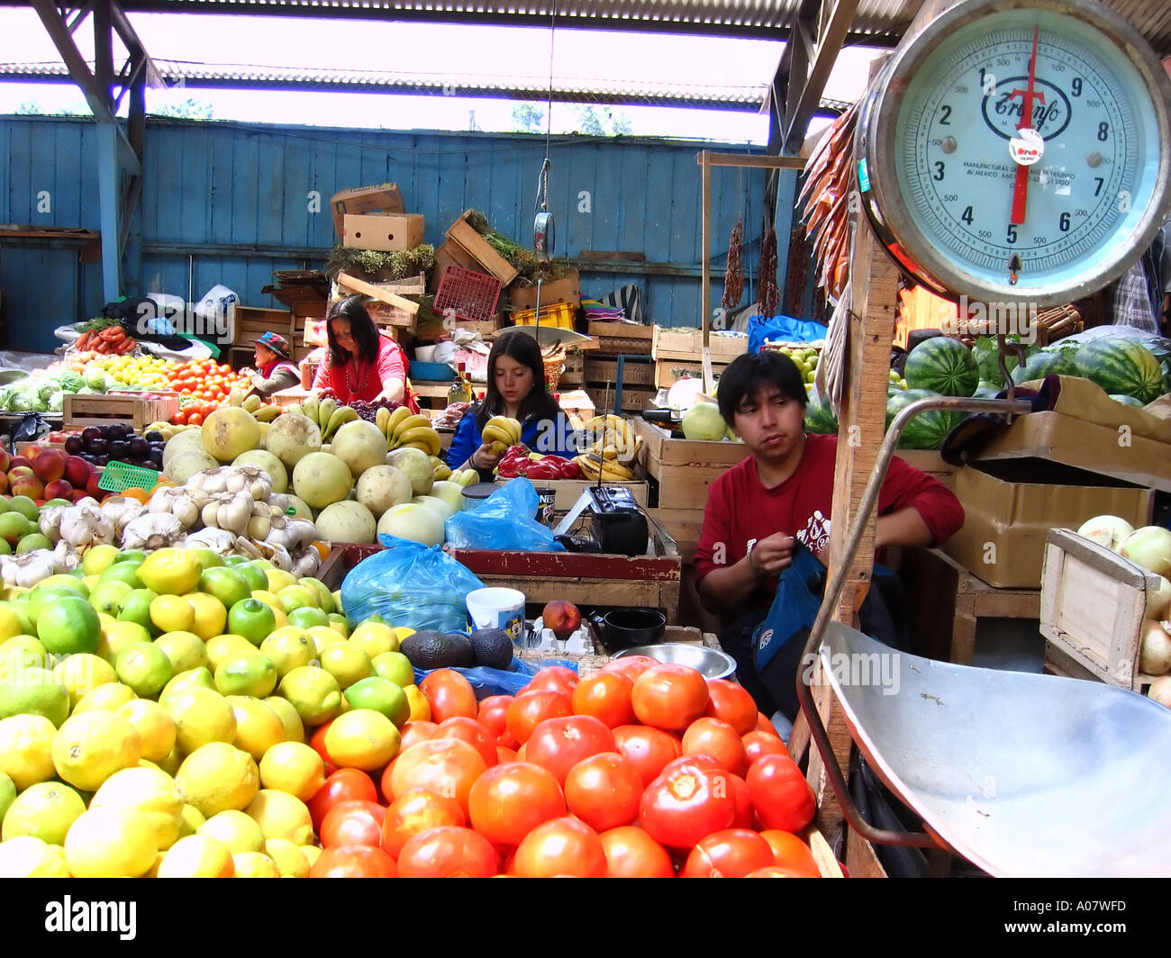 market angelmo puerto montt chile Stock Photo - Alamy