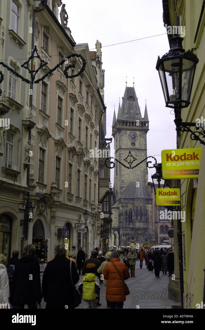 street scene prague Stock Photo - Alamy