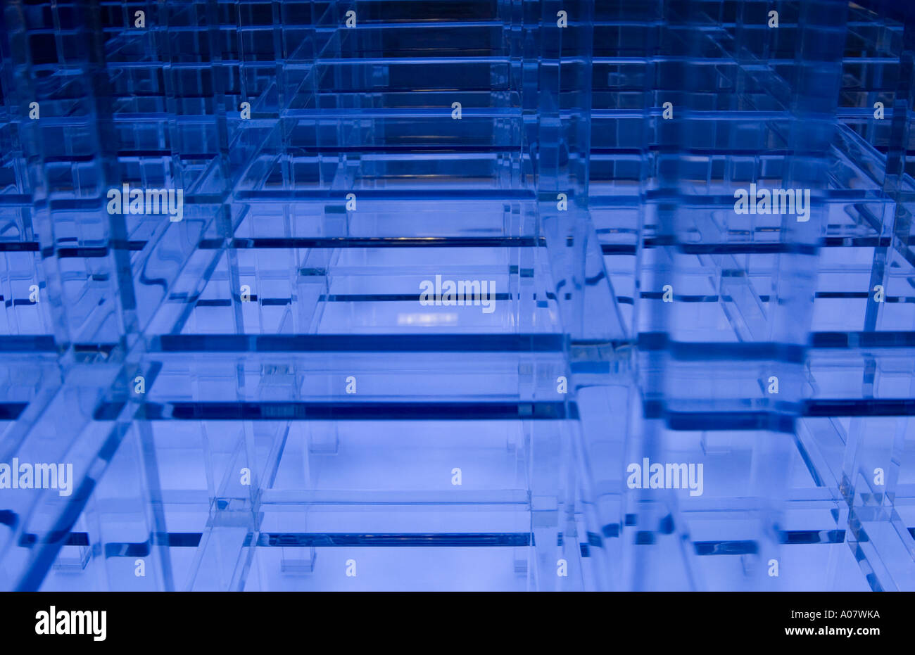 Blue cage concept endless Stock Photo - Alamy