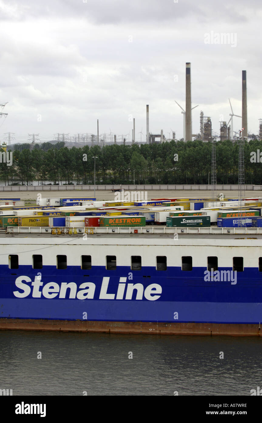 stena line ship vessel freight containers Stock Photo - Alamy