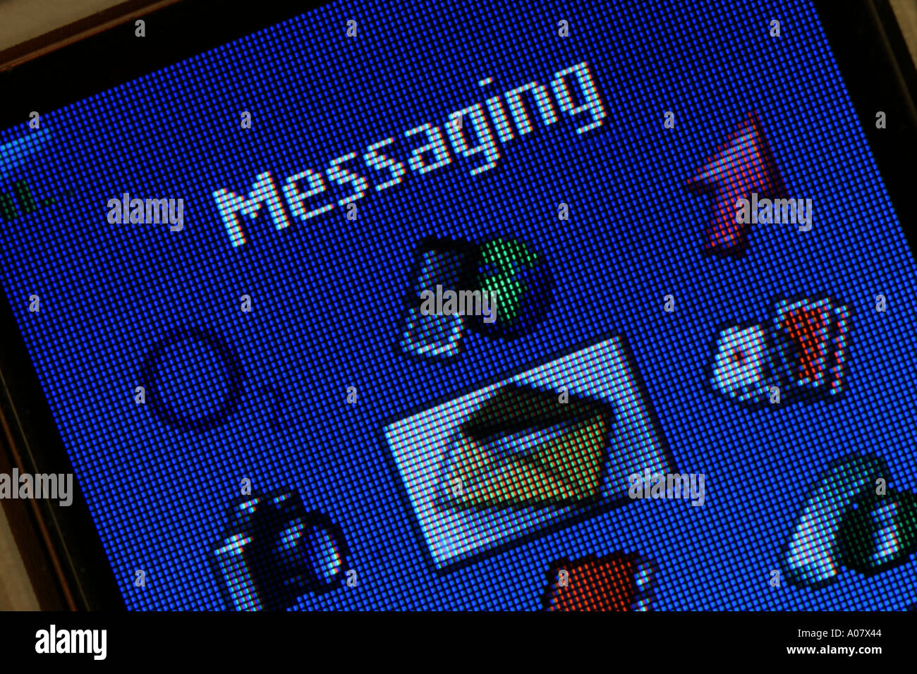 0074 Mobile Phone Text Message Menu Stock Photo - Alamy