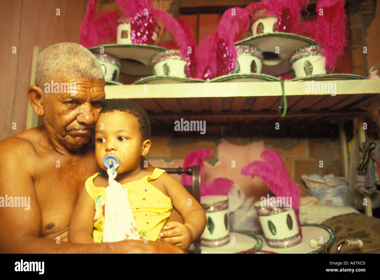 Preparation for samba schools parade Family at house in the Mangueira ...