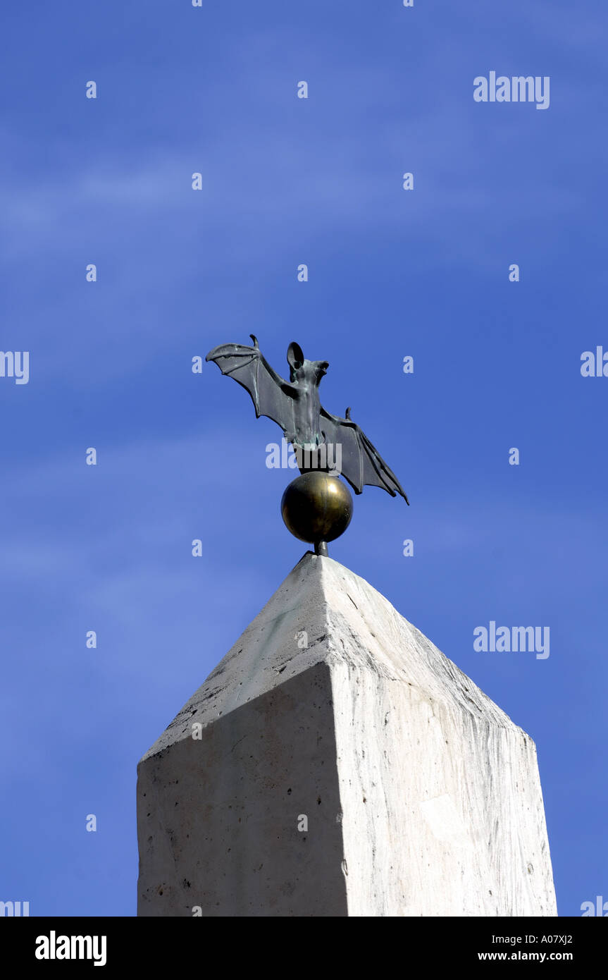statue blue sky symbol bat needle Stock Photo - Alamy