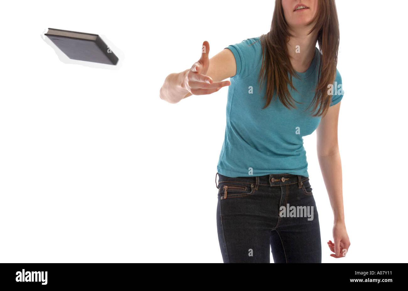 Throwing the Book At Stock Photo - Alamy