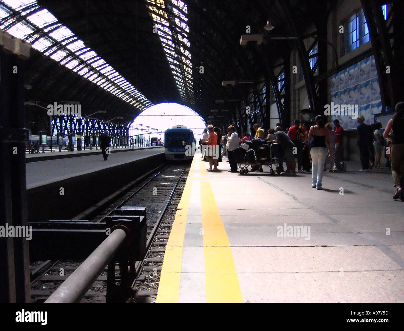 platform in Retiro station, Buenos Aires, Argentina, South America ...