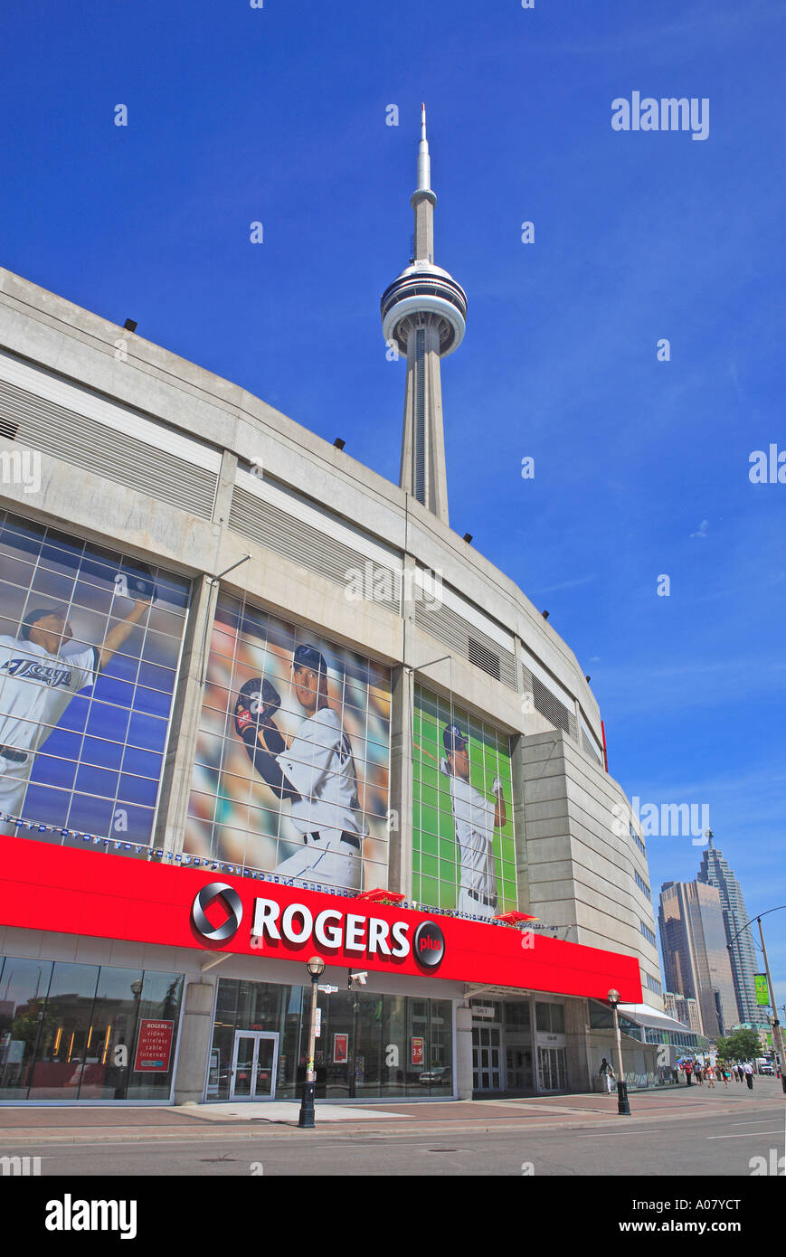 Toronto, Cn Tower And Skydome Stock Photo - Alamy