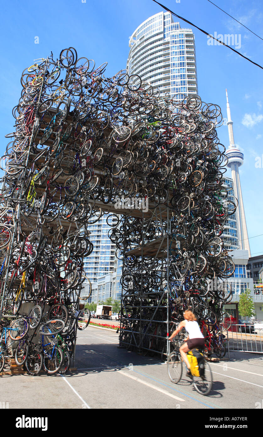 Toronto, Bicycle Arch By Queen's Quay Stock Photo - Alamy