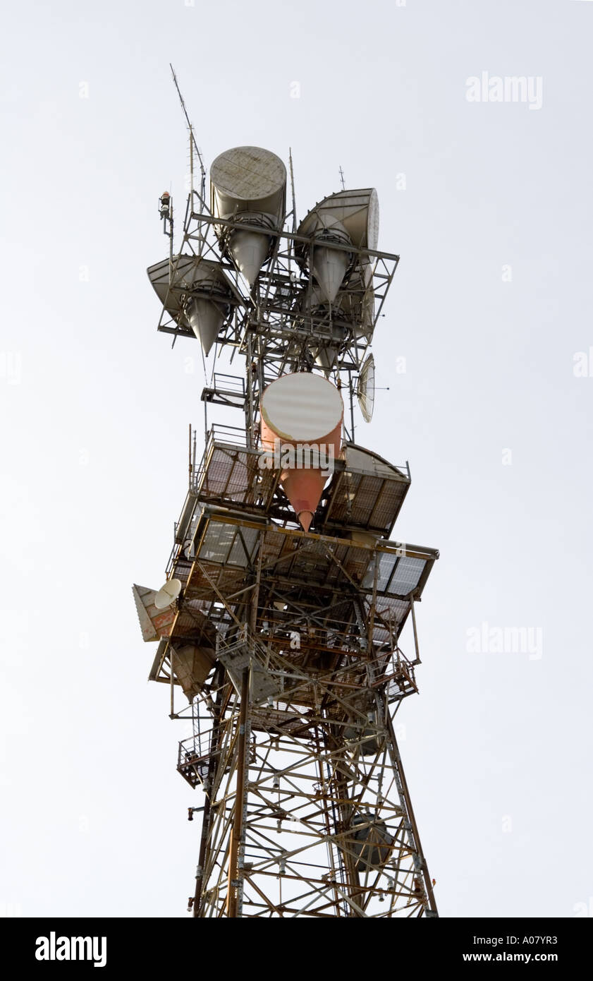 Telecom tower downtown Stock Photo - Alamy