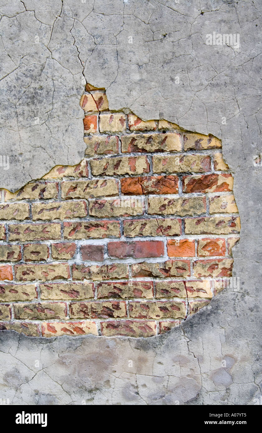 Old plaster & brick wall Stock Photo - Alamy