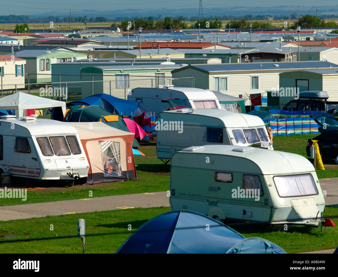 Camping & Mobile Homes Holiday Park Stock Photo - Alamy