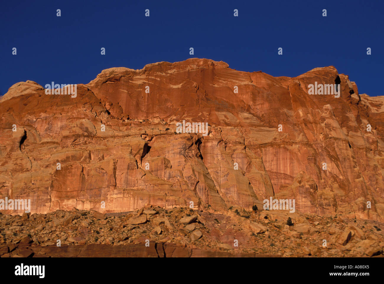 Waterpocket Fold Geology feature sunset Capitol Reef National Park Utah ...