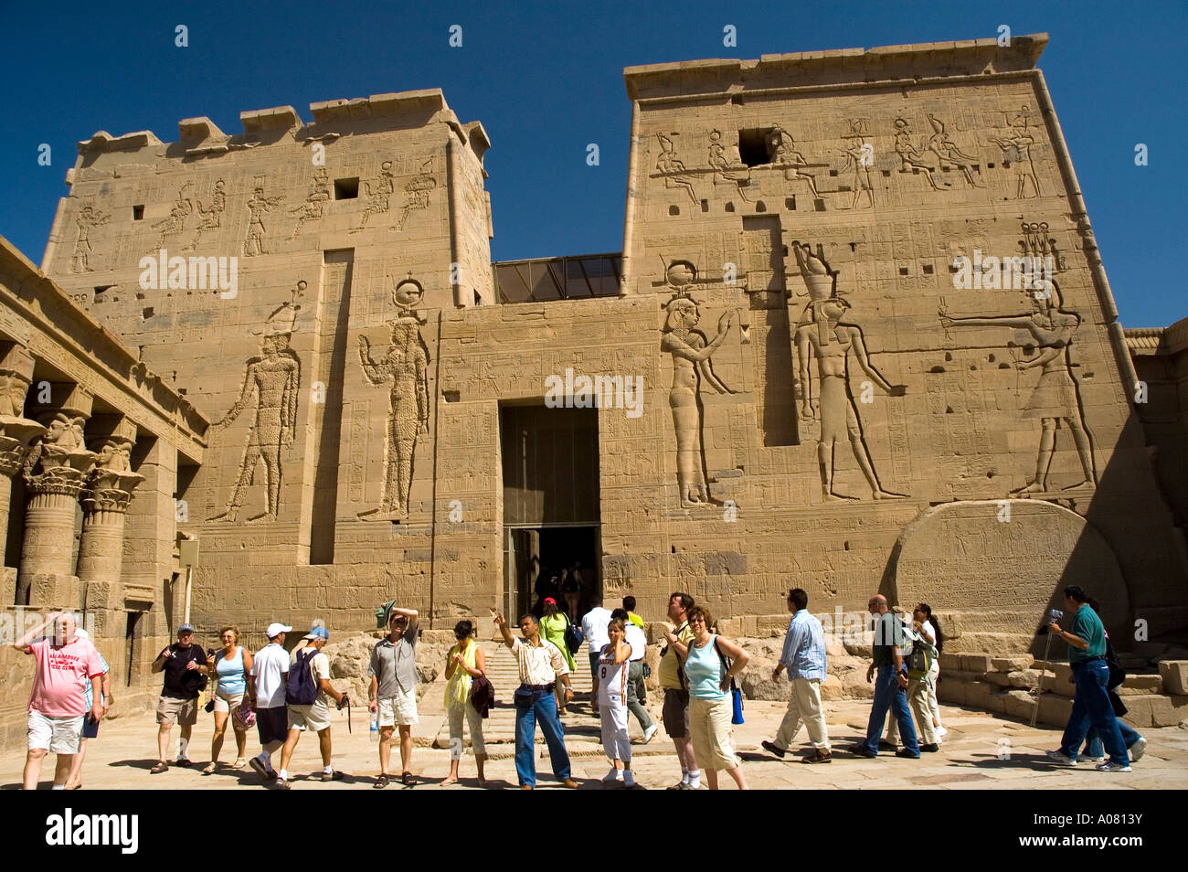 Pylons at temple of isis at philae hi-res stock photography and images ...