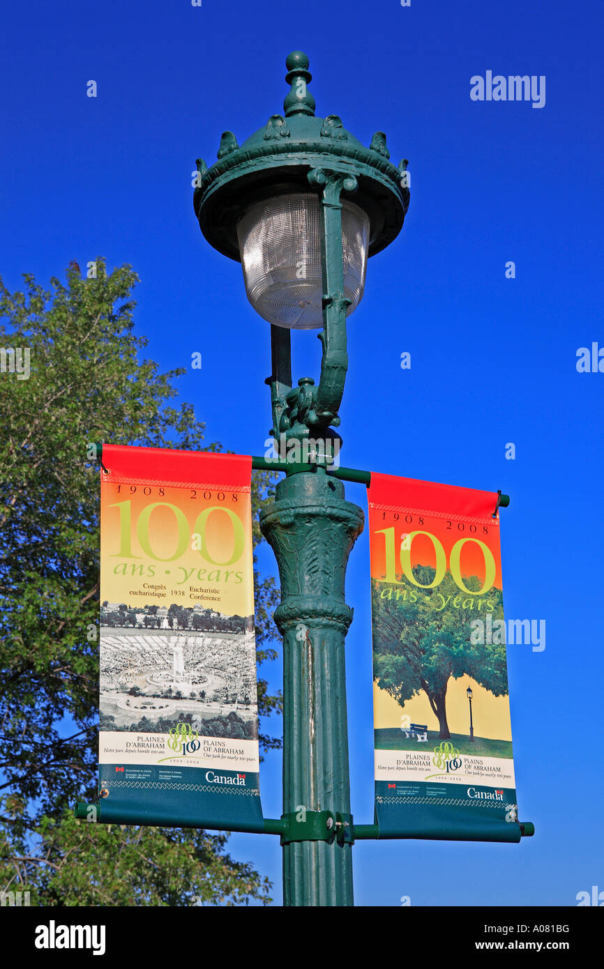 Quebec City, Plains Of Abraham, Sign Stock Photo - Alamy