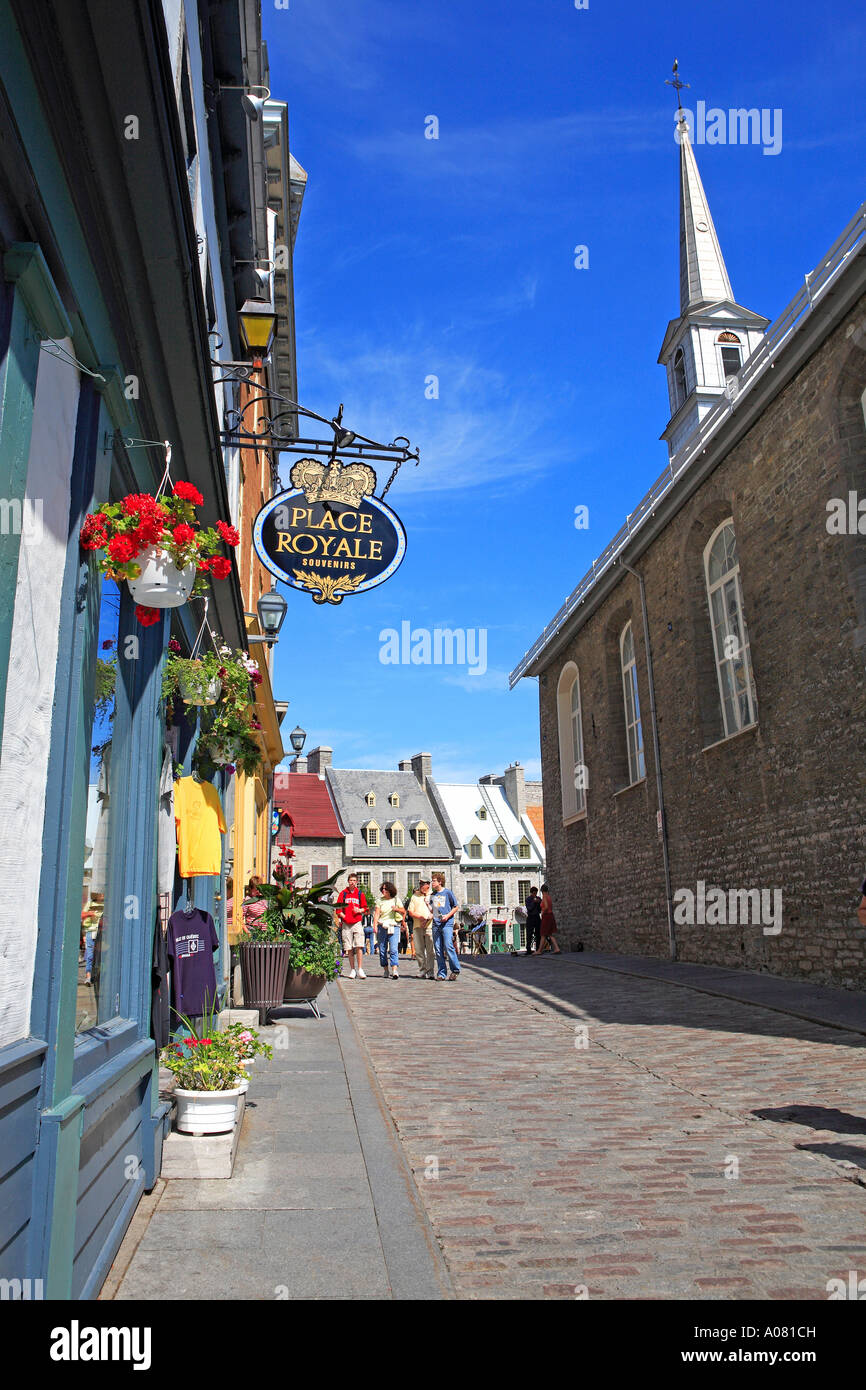 Quebec City, Place Royale Stock Photo - Alamy