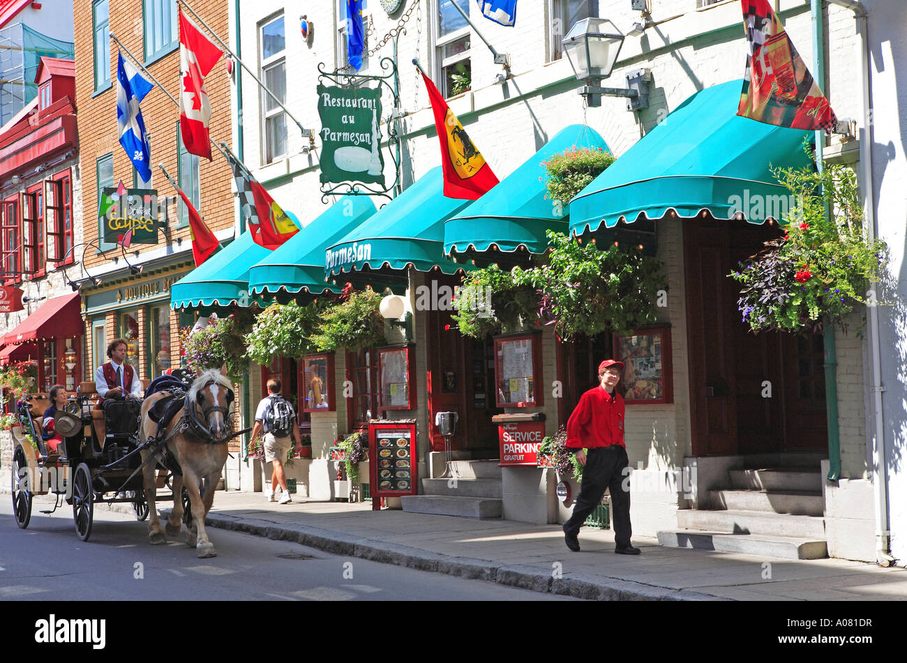 Quebec City, Rue Saint Louis Stock Photo - Alamy