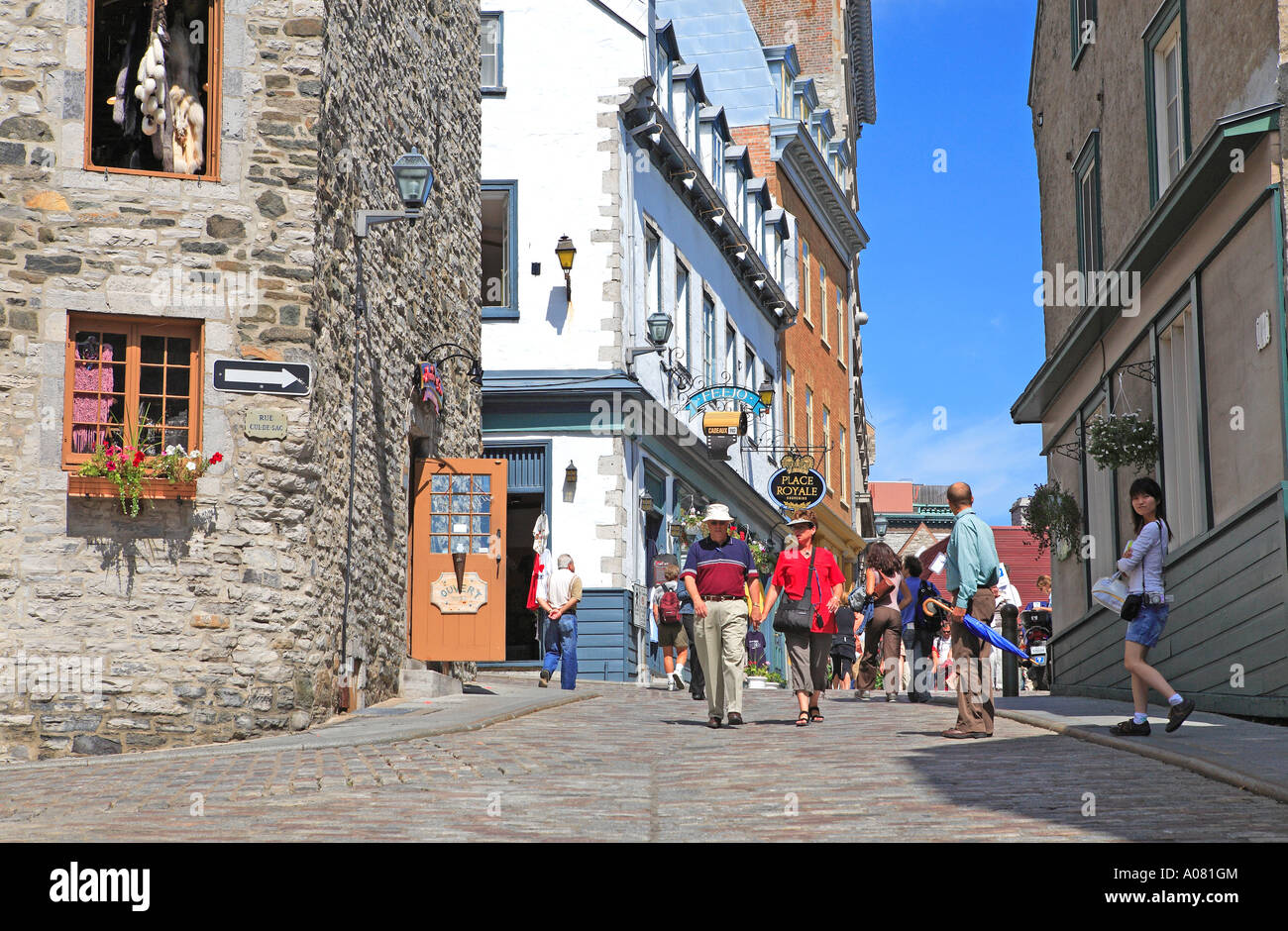 Quebec City, Lower Town Nr Place Royale Stock Photo - Alamy