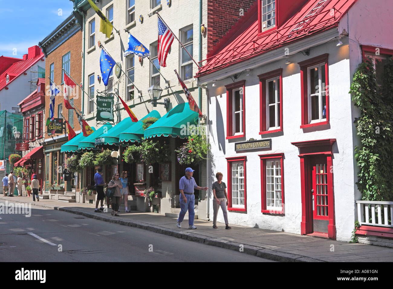 Quebec City, Rue Saint Louis Stock Photo - Alamy