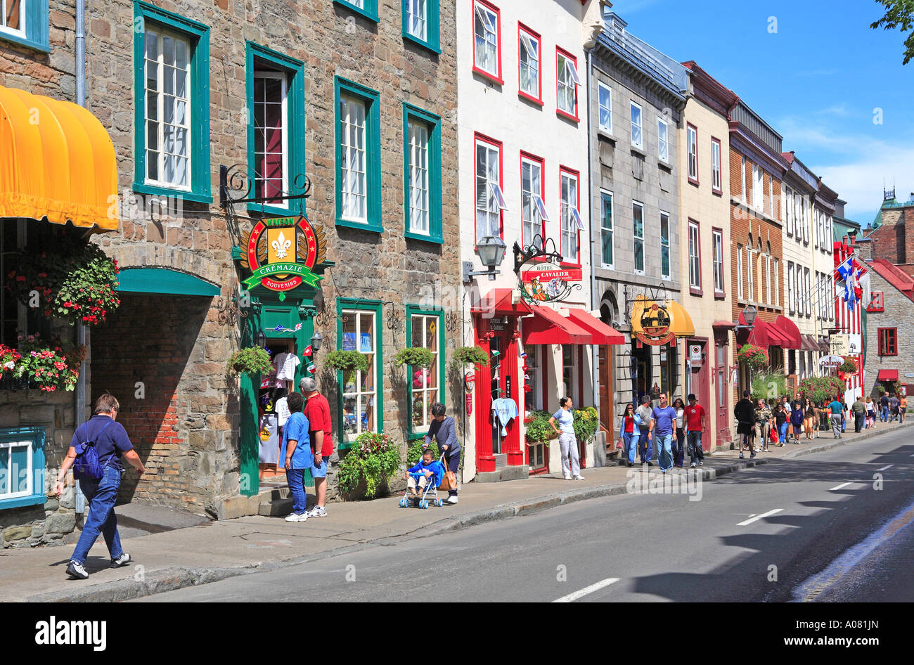 Quebec City, Rue Saint Louis Stock Photo - Alamy