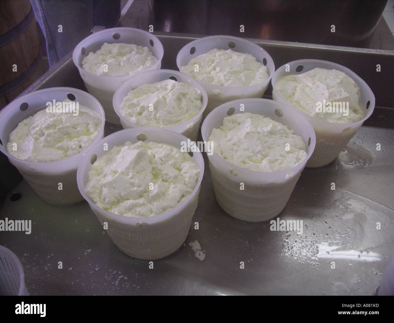 Making ricotta cheese in Sicily Italy Stock Photo - Alamy