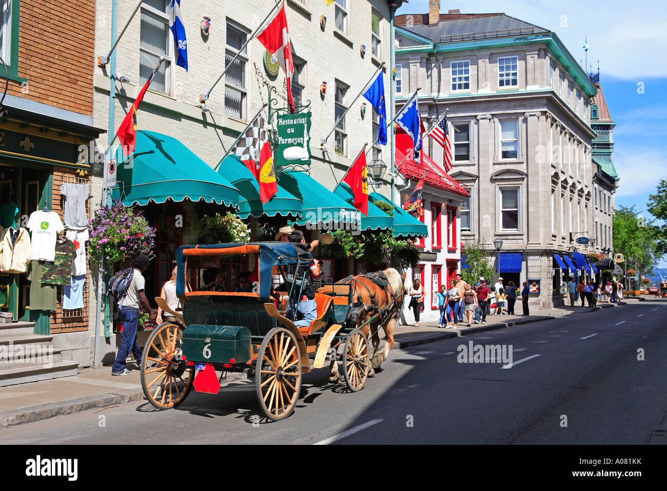 Quebec City, Rue Saint Louis Stock Photo - Alamy