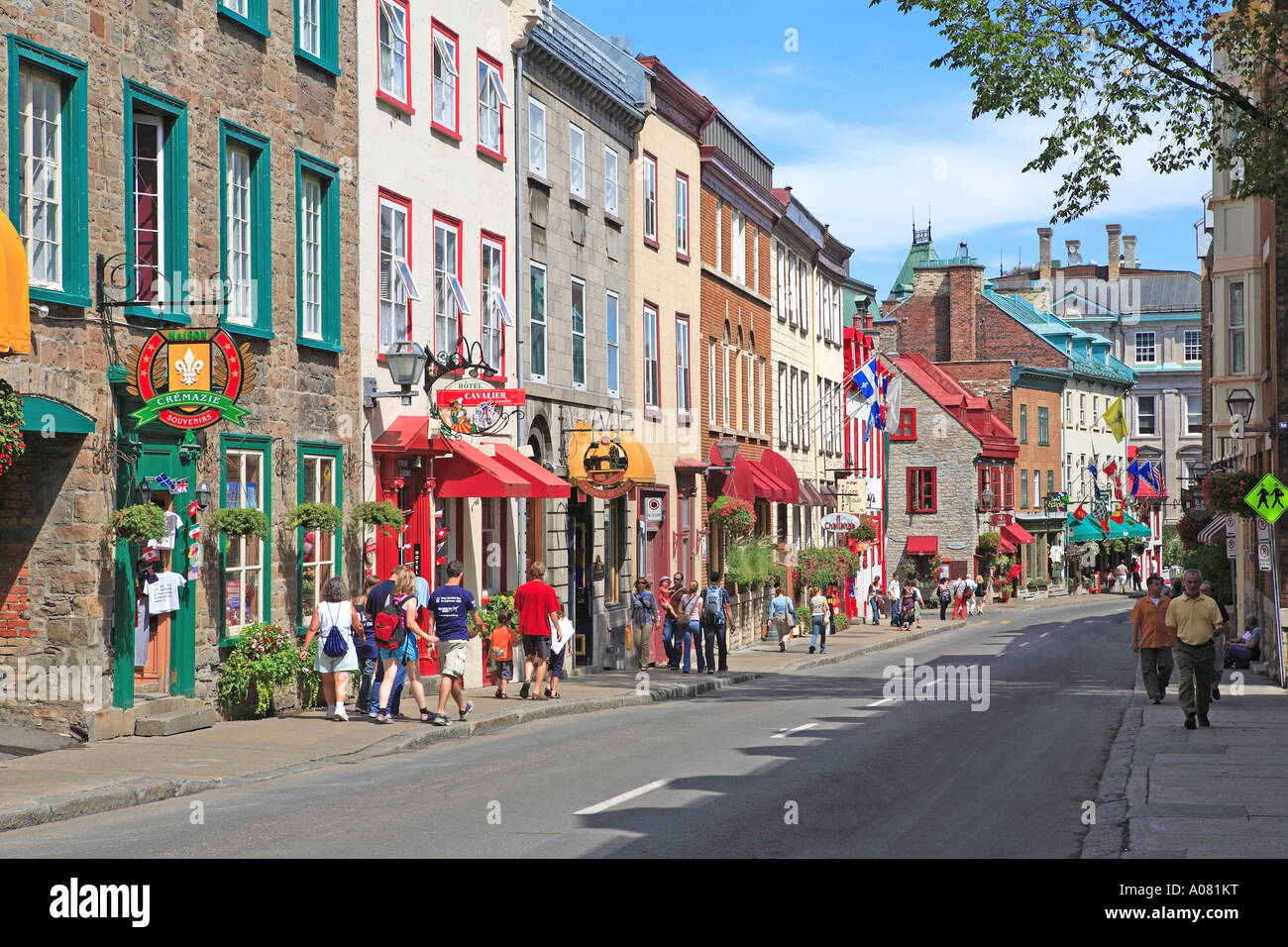 Quebec City, Rue Saint Louis Stock Photo - Alamy