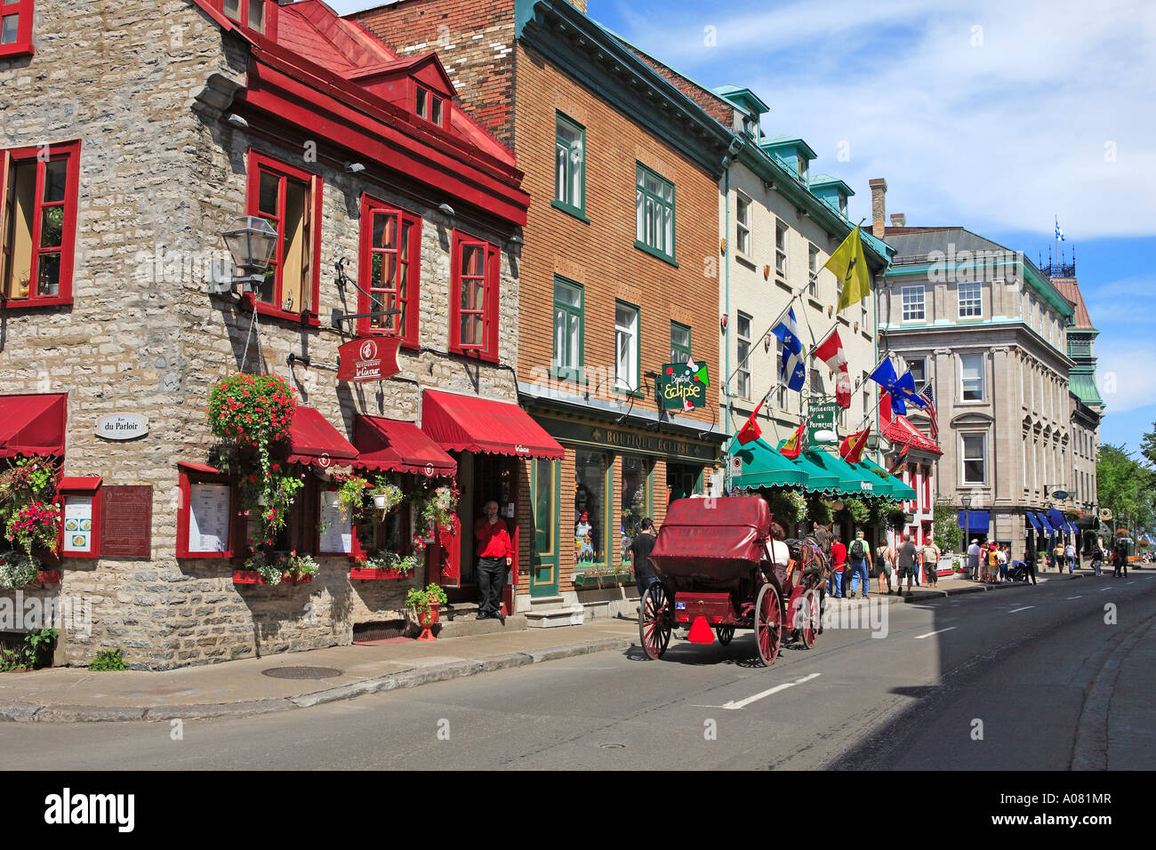 Quebec City, Rue Saint Louis Stock Photo - Alamy