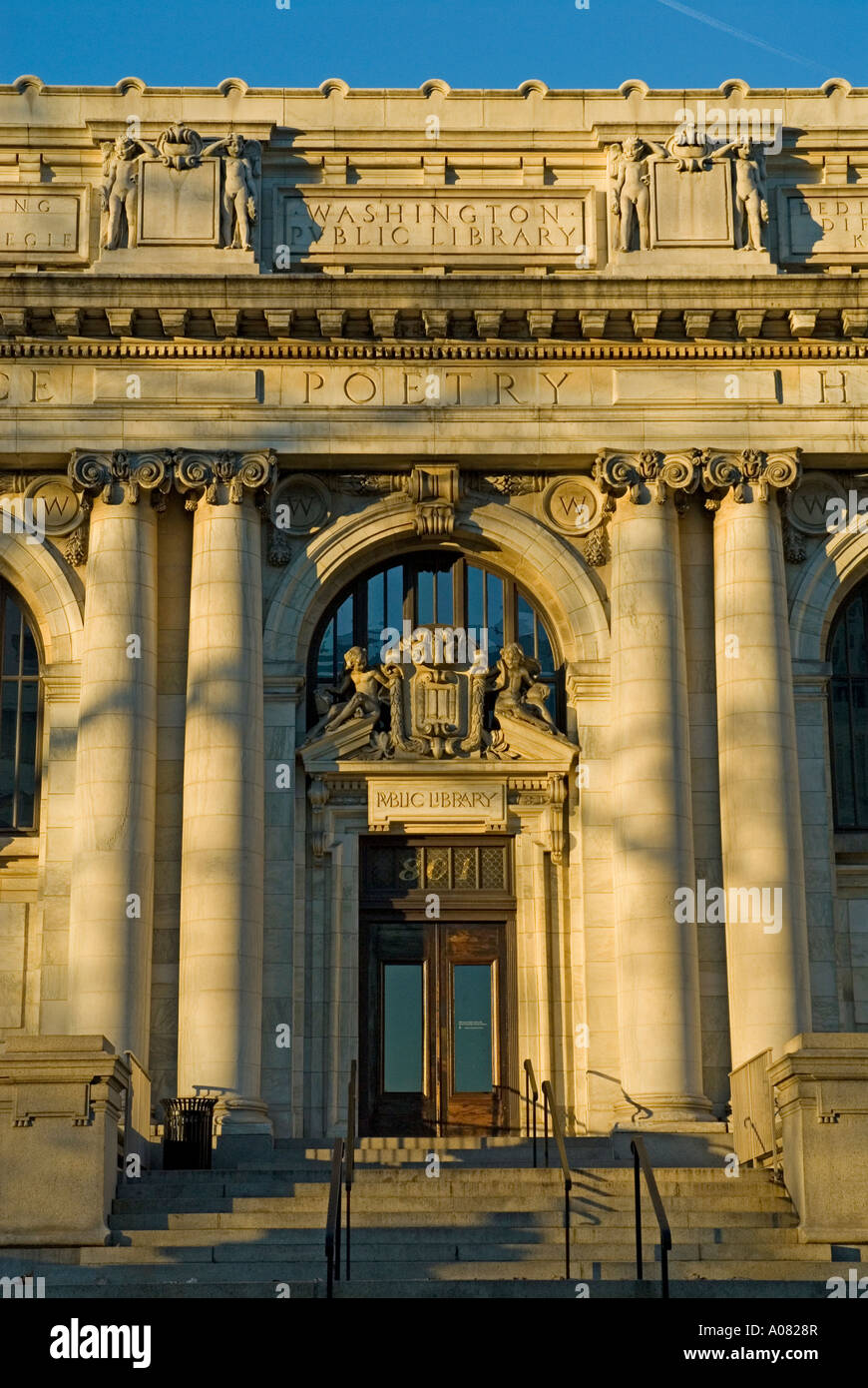 Washington Public Library K Street Washington DC America USA Stock ...