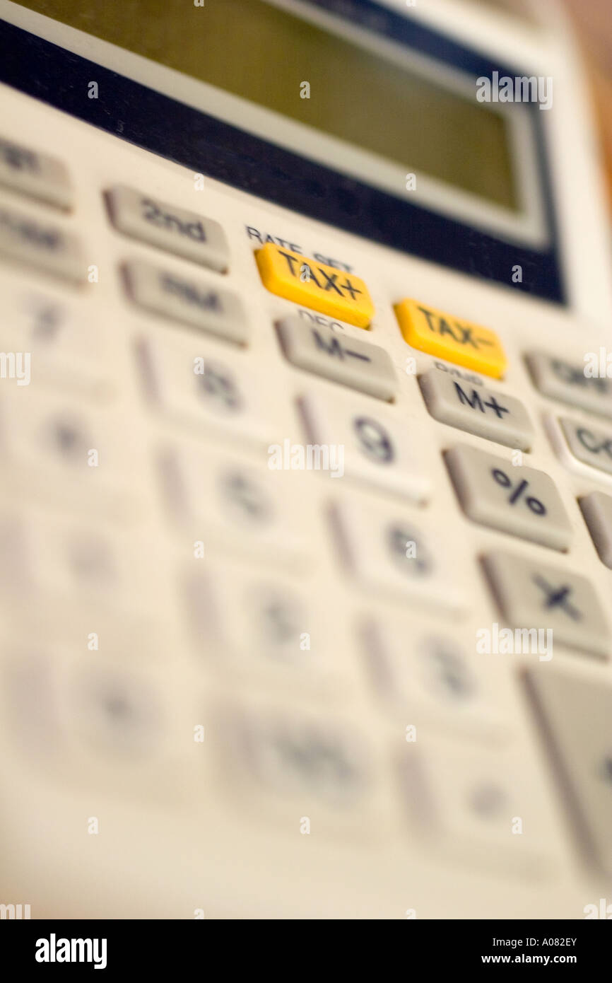 Electronic Adding machine Stock Photo - Alamy