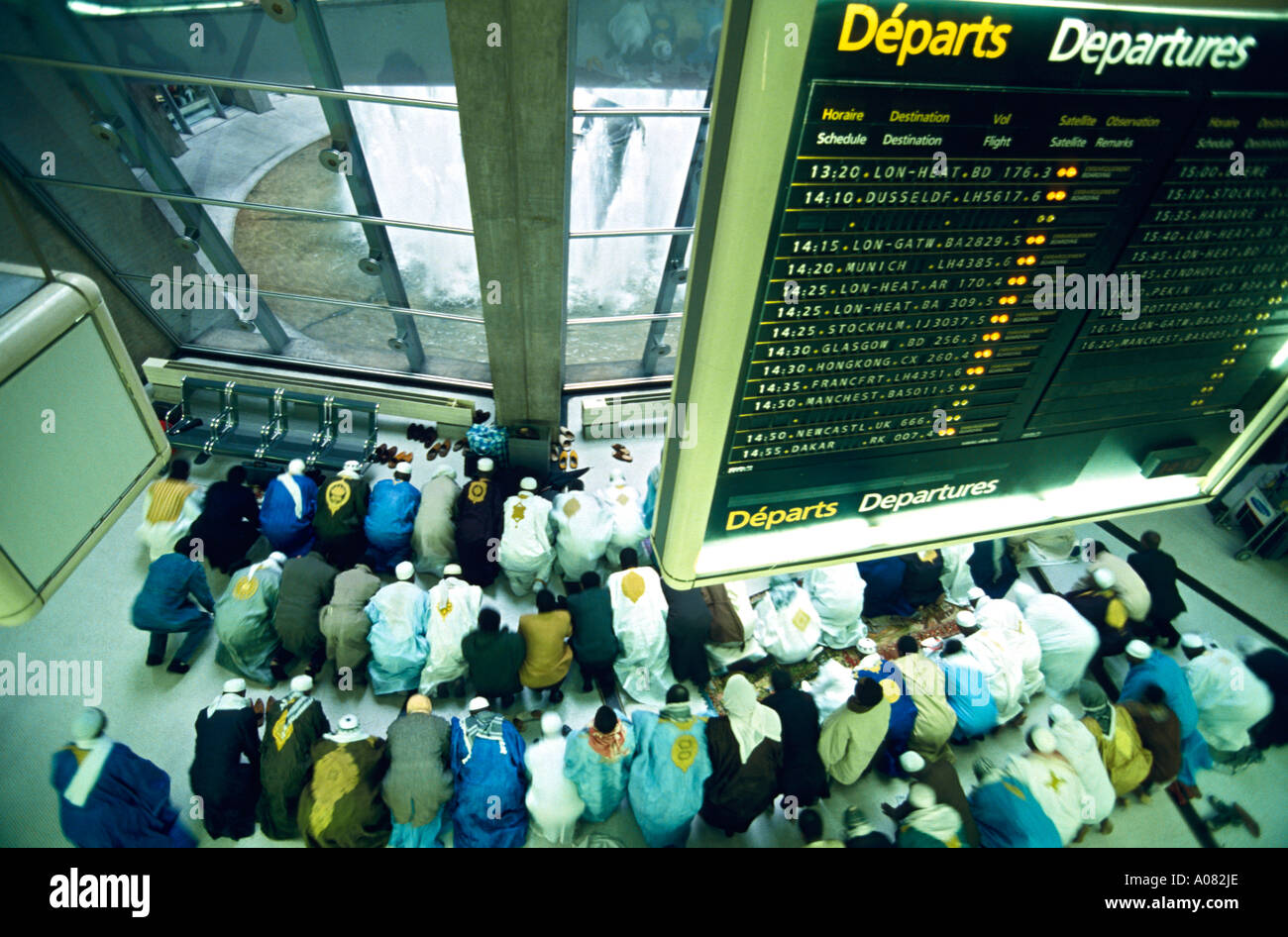 islamic worshippers at the Paris airport Paris FRA France Stock Photo ...
