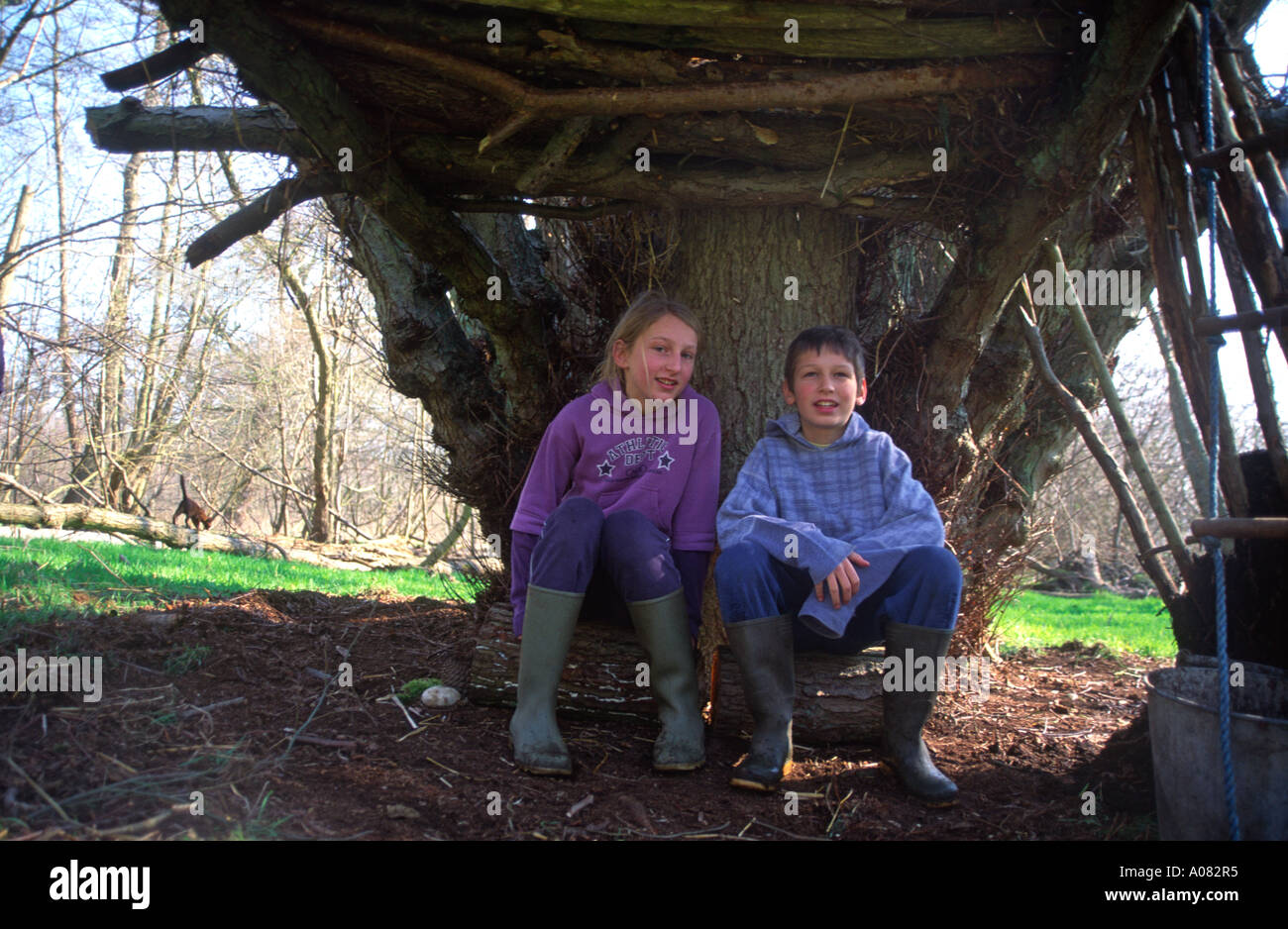 Children den woods hi-res stock photography and images - Alamy