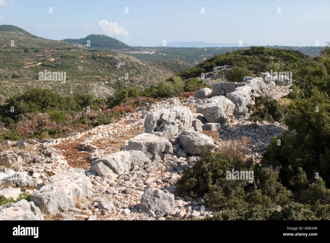 The Cyclopean Walls at Krani Kefalonia September 2006 Stock Photo - Alamy