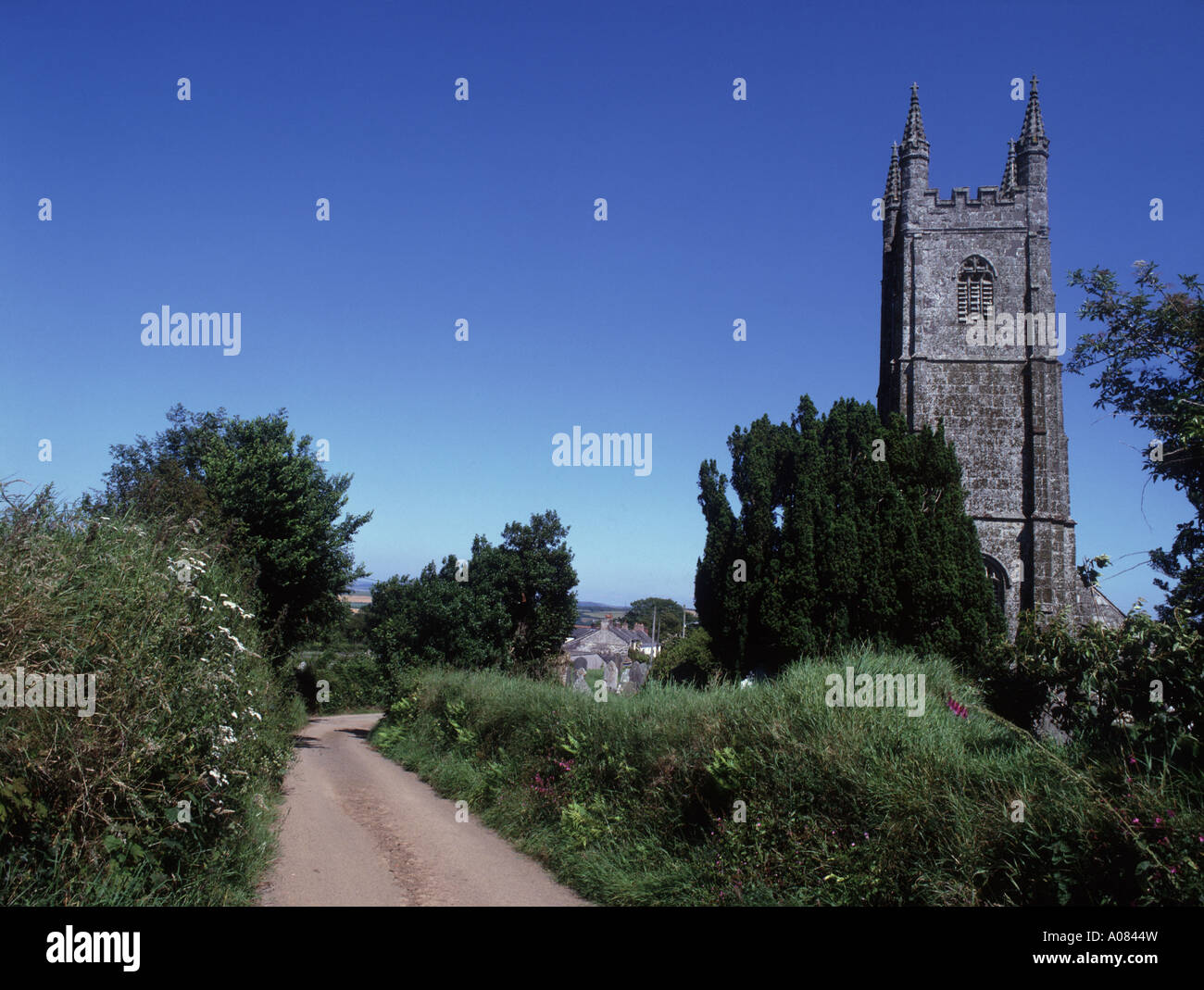 The parish church in the cornish village of Withiel Stock Photo - Alamy