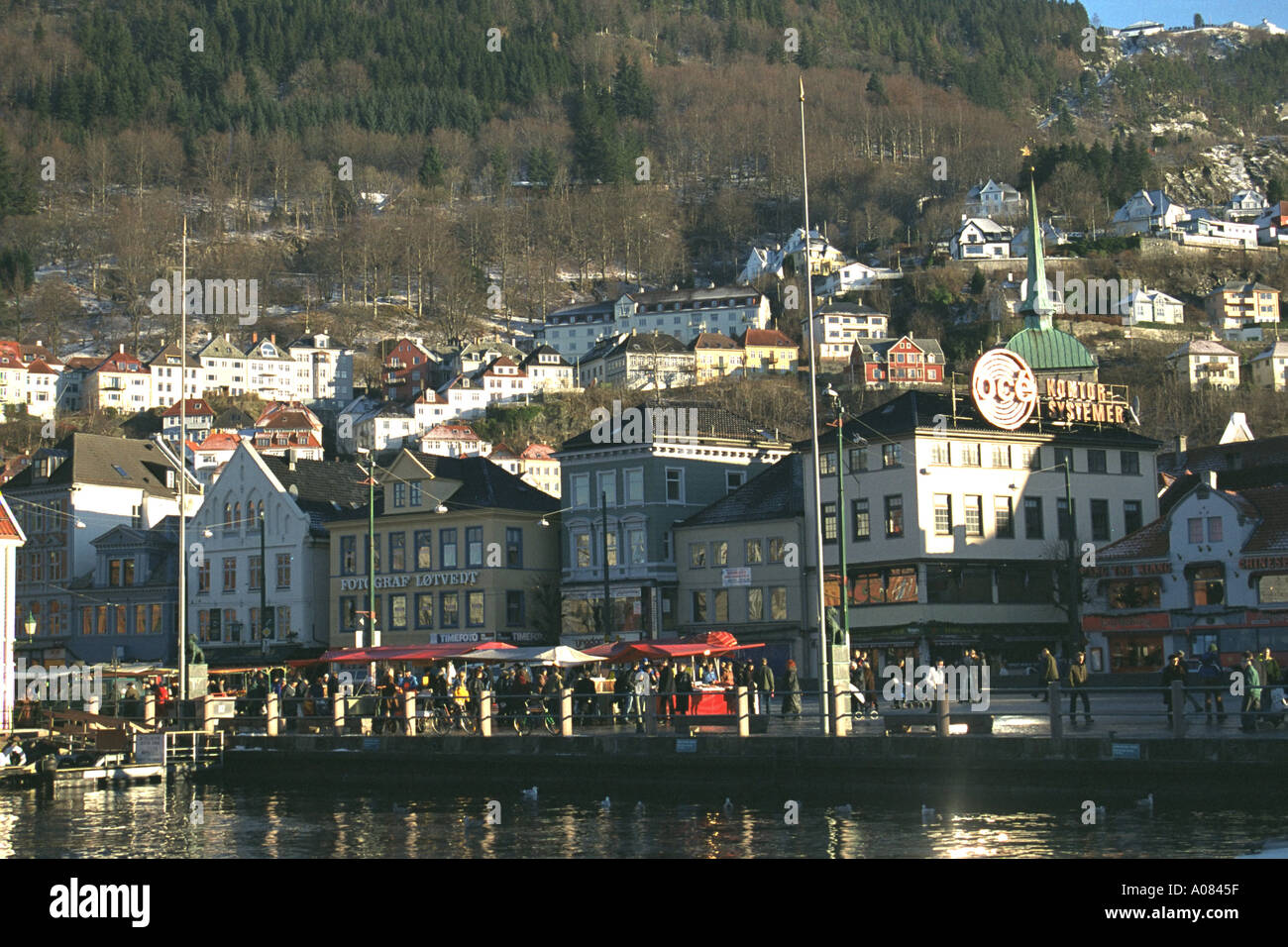 Fish harbour Bergen Norway Stock Photo - Alamy