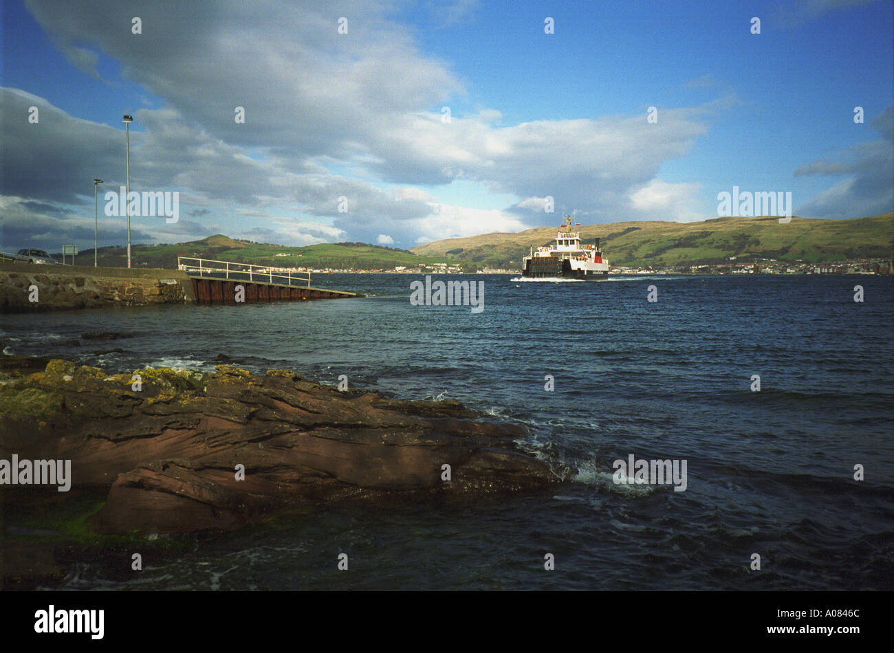 Isle of Cumbrie ferry on River Clyde Stock Photo - Alamy