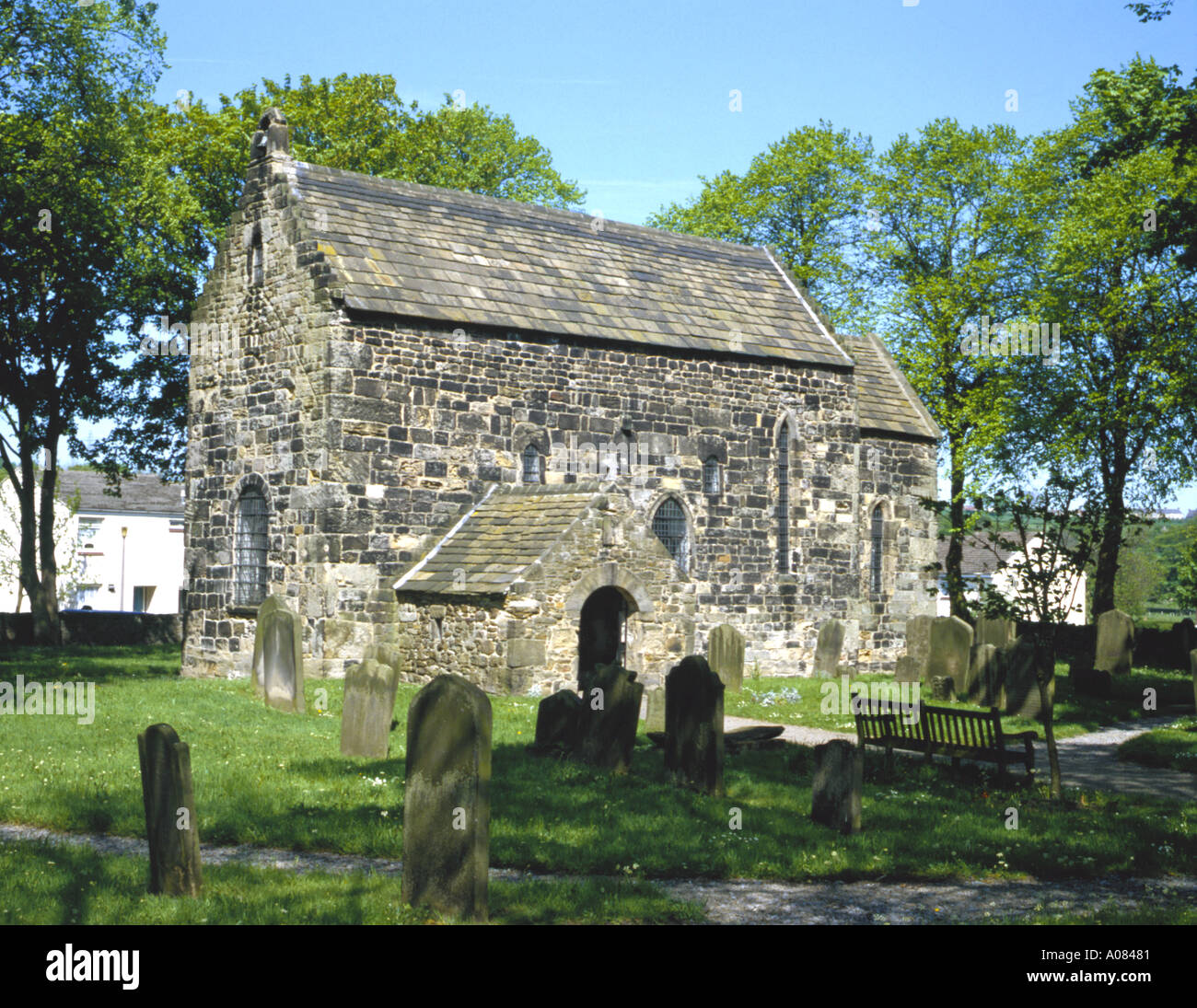 Small stone 7th century Saxon church of St John the Evangelist, Escomb ...