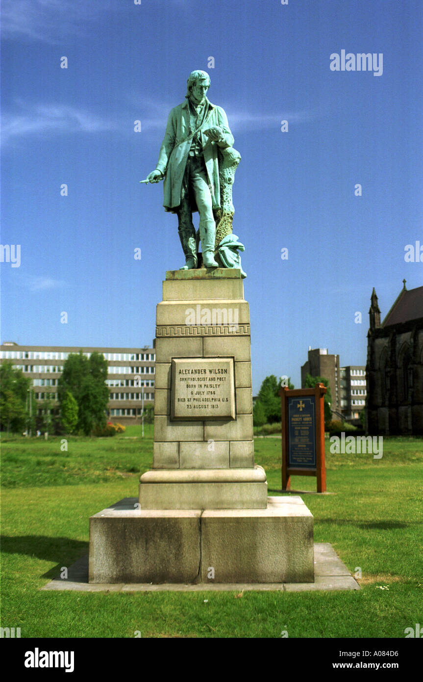 Alexander Wilson Statue Paisley Scotland Stock Photo - Alamy