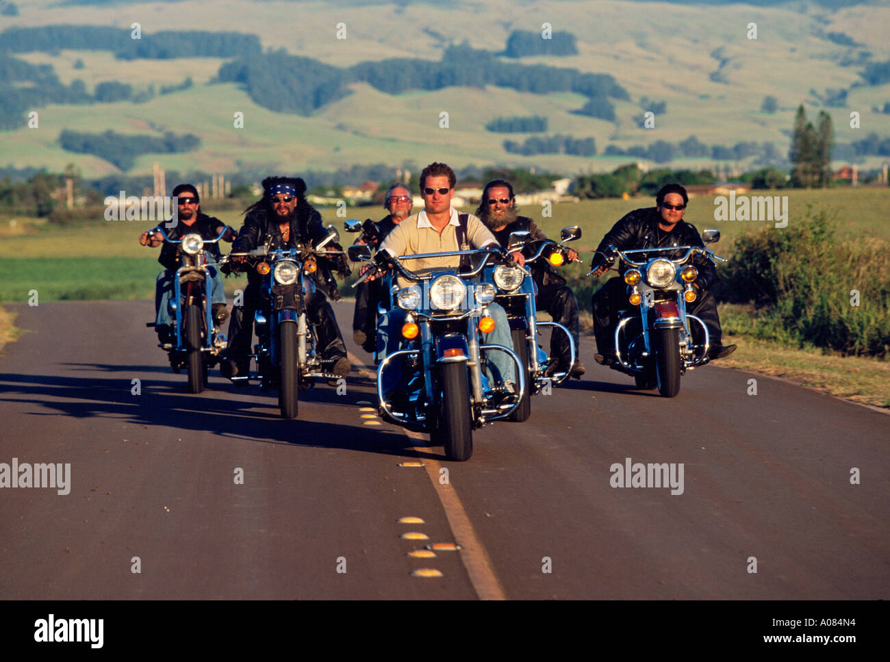 Group of motorcyclists USA United States Stock Photo - Alamy