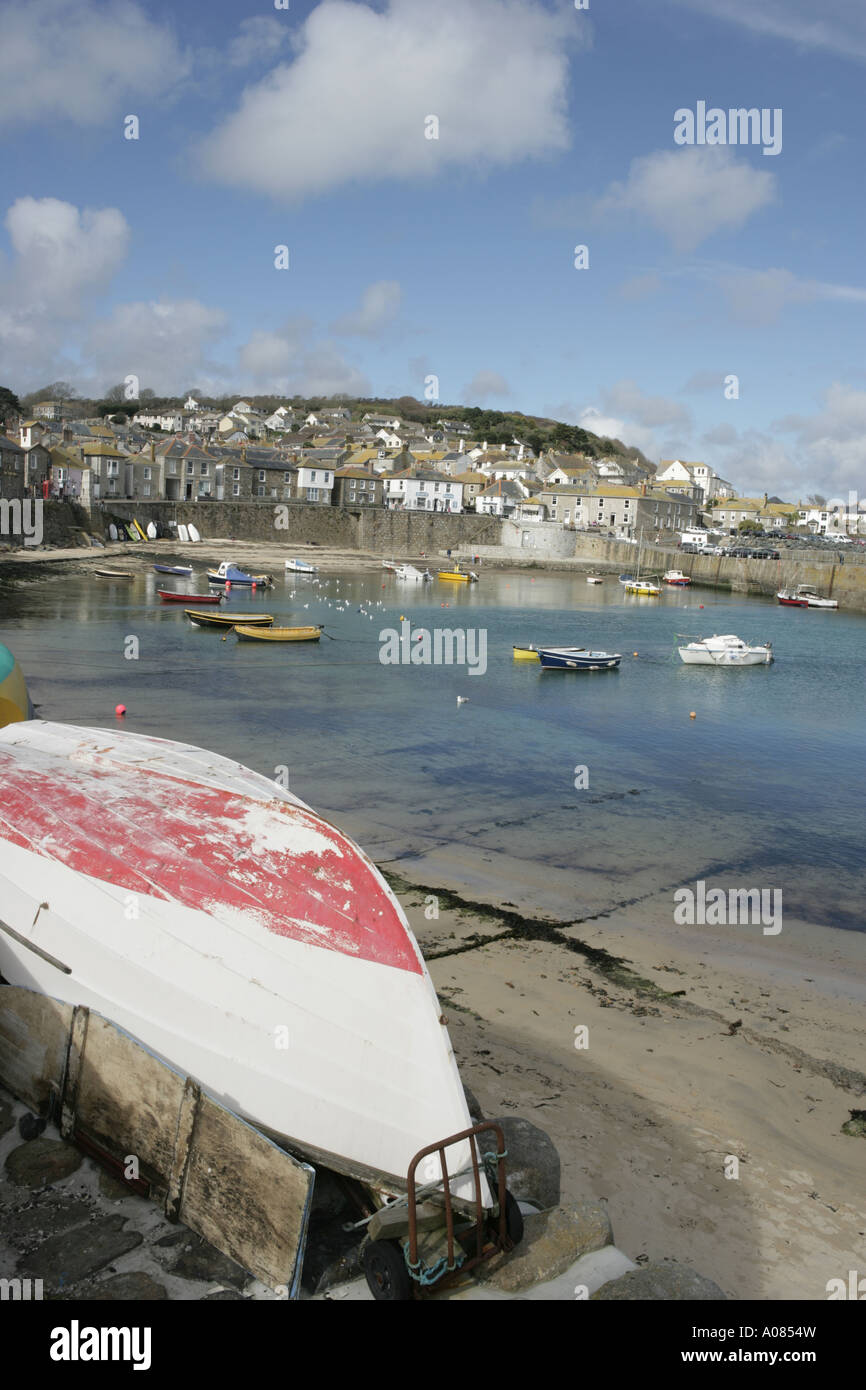 The fishing port of Mousehole cornwall with its fishing boats Stock ...
