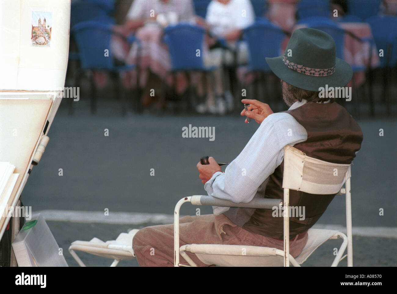 Painter street portrait Rome Italy Stock Photo - Alamy