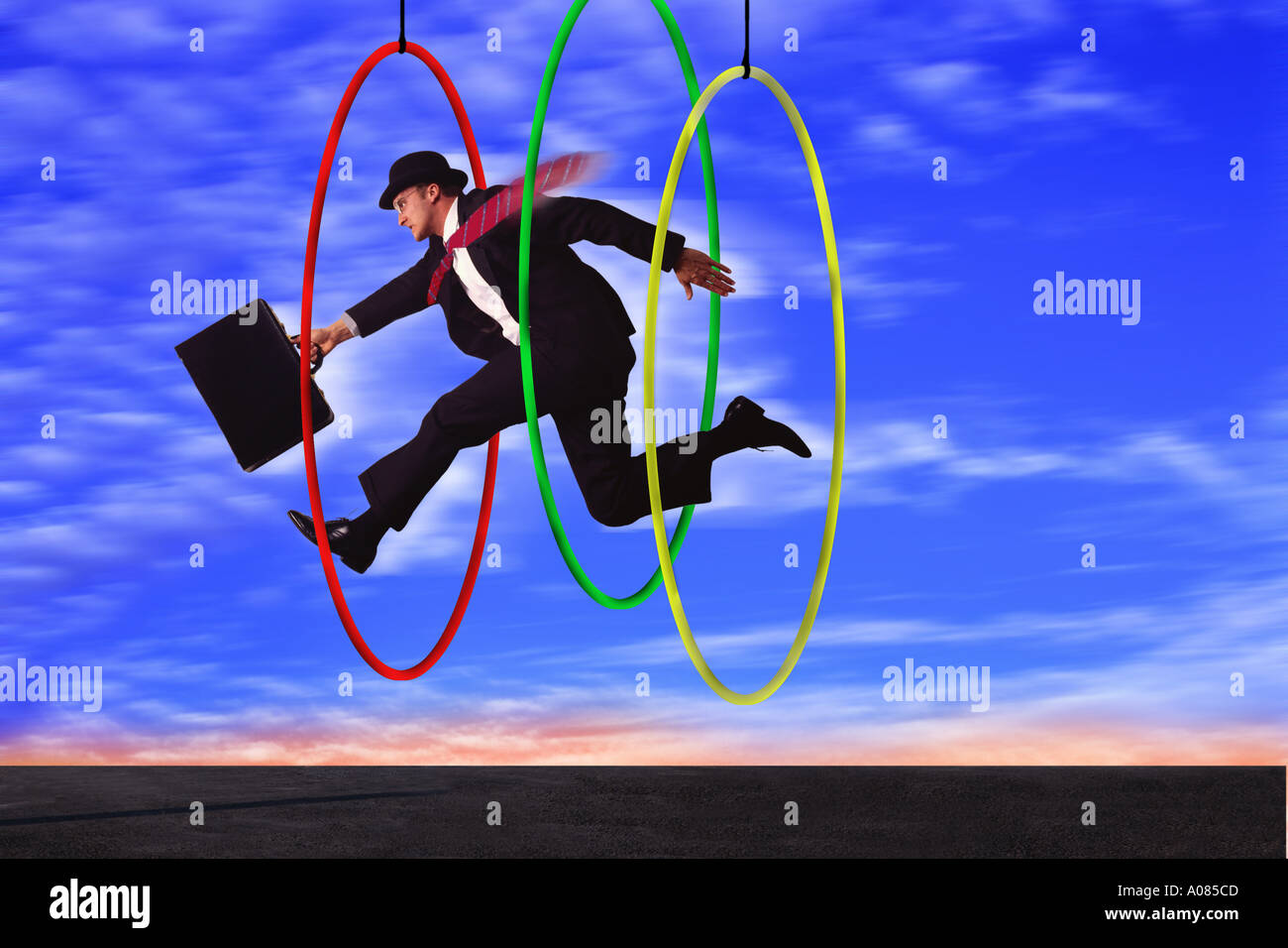 Jumping through hoops hi-res stock photography and images - Alamy