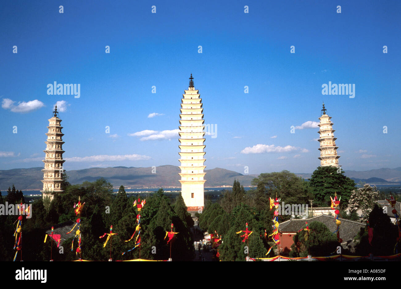 Three Pagodas China Stock Photo - Alamy
