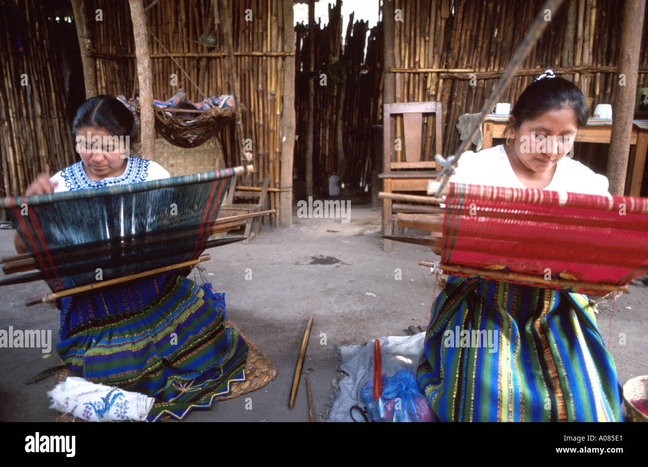 Mayan women weaving hi-res stock photography and images - Alamy