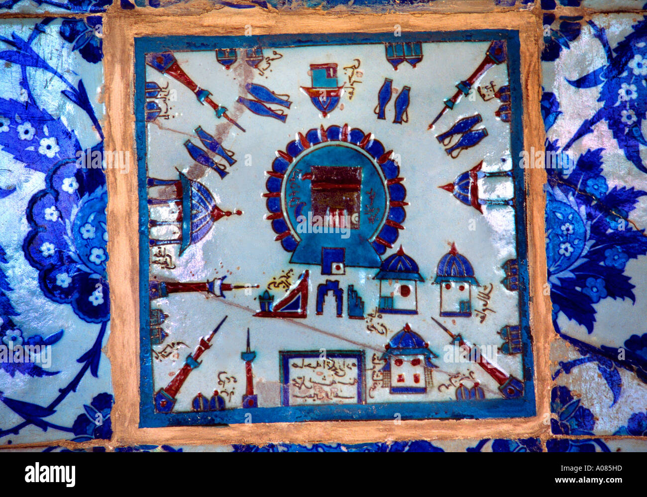 Istanbul Turkey Makkah Tile Rustem Pasa Cami (mosque Stock Photo - Alamy