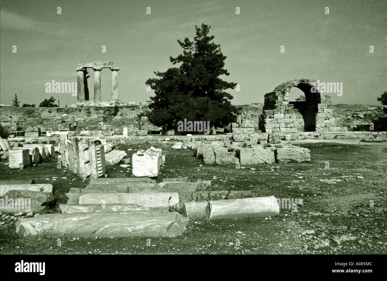 Temple in Corinth Corinth GRC GREECE Stock Photo - Alamy