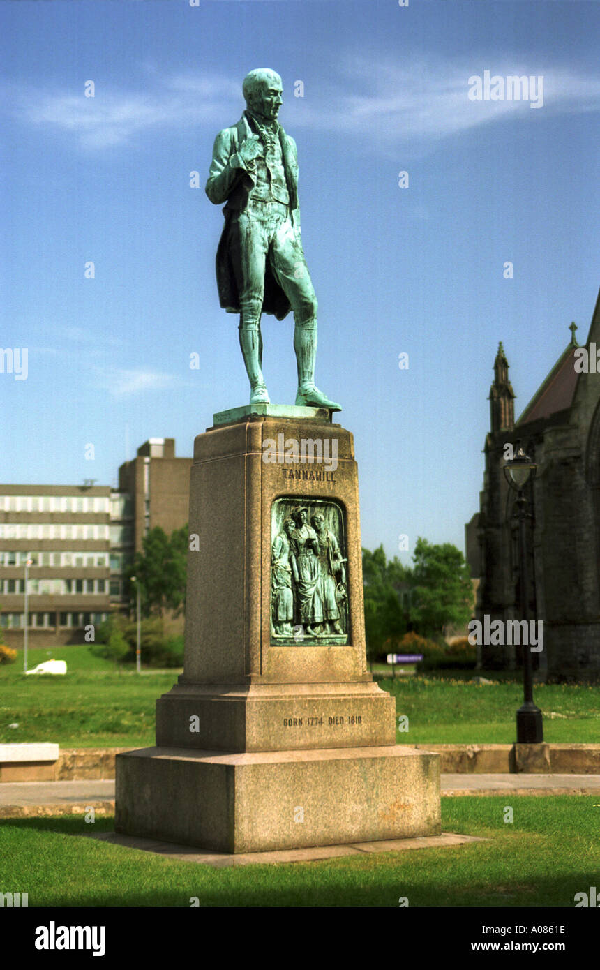 Robert Tannahill statue Paisley Scotland Stock Photo - Alamy